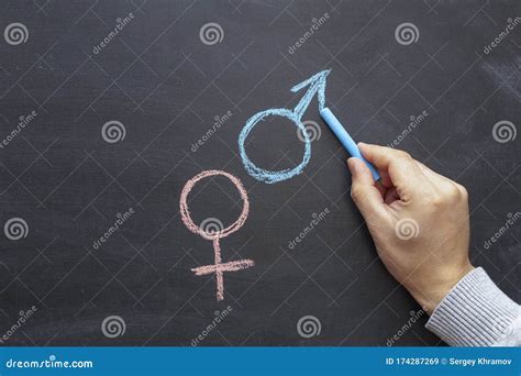 Chalk Blackboard With Text Sex Ed Closeup The Teacher Writes With