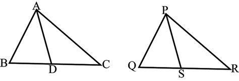 In The Following Figure The Sides Ab And Bc And The Median Ad Of