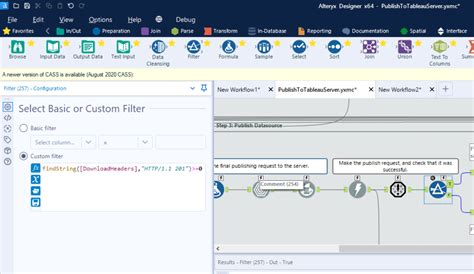 publish to tableau server error the file was no alteryx community