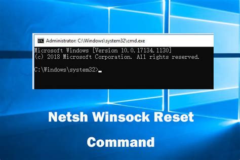 use netsh winsock reset command to fix windows 10 network problem