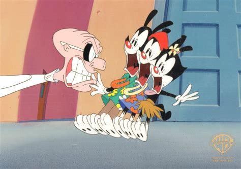 Animaniacs Yakko Wakko And Dot Original Production Animation Cel Warner