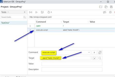 new selenium ide ‘execute script command qafox