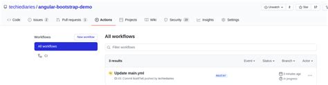 github actions and angular 10 9 install node js angular
