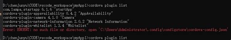 cordova——error enoent no such file or directory open ‘c users