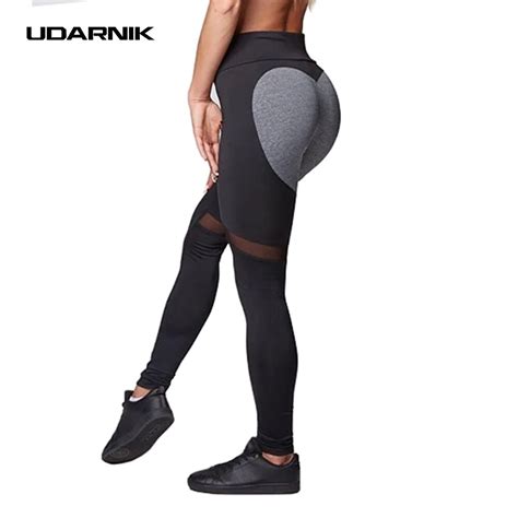 Heart Shaped Yoga Pants Patchwork Sport Leggings Fitness Push Up Sports