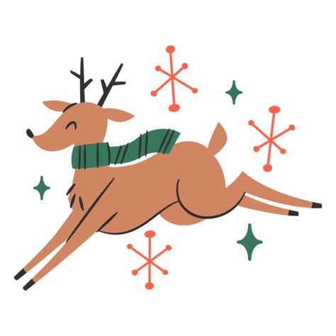 Diseño Png Y Svg De Reno De Papá Noel De Navidad Para Camisetas