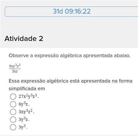 Observe A Expressão Algébrica Apresentada Abaixo 3x2y 5x2y2x2yessa