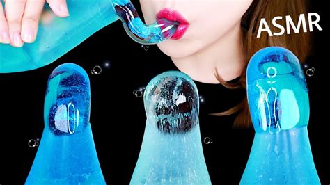 Asmr Blue Honey Jelly Eating Sounds Mukbang🌊🐳💙파란색 꿀젤리 먹방 ブルーハニーゼリー 咀嚼音