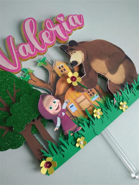 Masha And The Bear Cake Topper Etsy