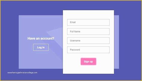 sign up form template html css free download of 20 html5 signup