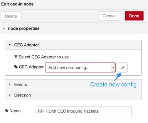 node red contrib cec node node red