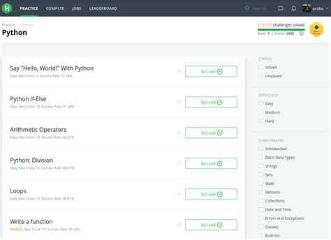 github arsho hackerrank python domain solutions