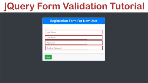 jquery form validation tutorial youtube