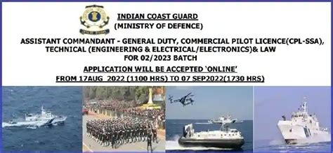 Coast Guard Assistant Commandant 02 2023 Batch Recruitment