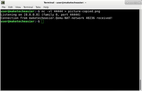 how to use netcat to quickly transfer files between linux computers