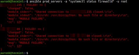 how to fix shared connection to x x xx closed ansible error