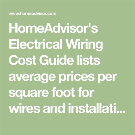 Average Cost Per Square Foot For Electrical