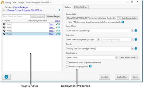 help for pdq deploy the pdq deploy interface deploy once window