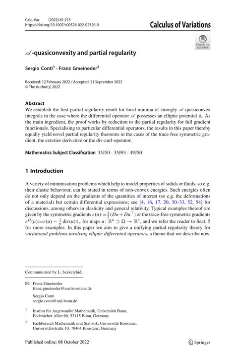 pdf { mathscr {a}} quasiconvexity and partial regularity