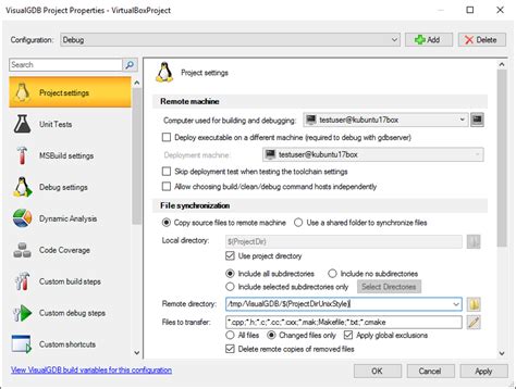 developing remote linux projects with visualgdb and
