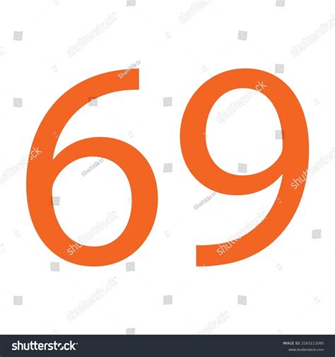Number 69 Simple Clip Art Vector Stock Vector Royalty Free 2163111095