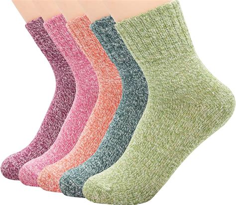 Zando Womens Knit Wool Socks Women Winter Vintage Soft Thick Warm Boot