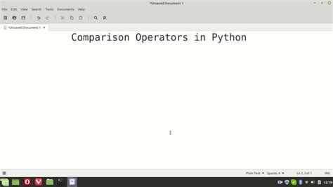 comparison operators in python youtube
