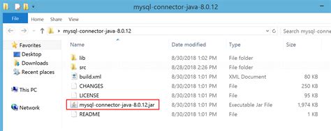 proisrael mysql connector jar java 8