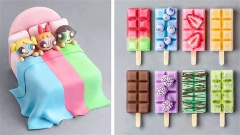 Oddly Satisfying Rainbow Cake Decorating Compilation So Yummy