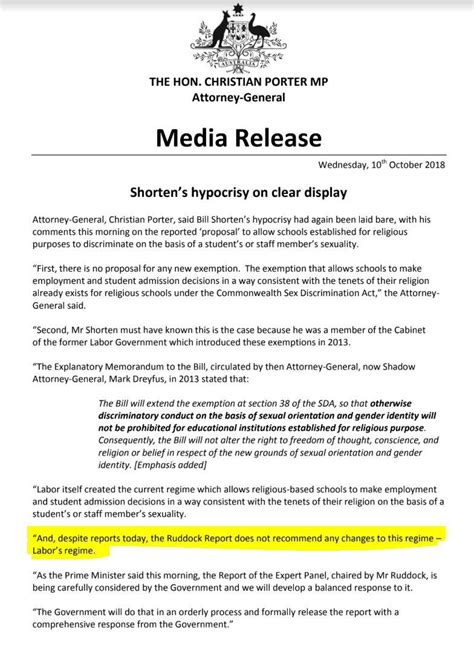 the attorney general christian porter is flat out wrong