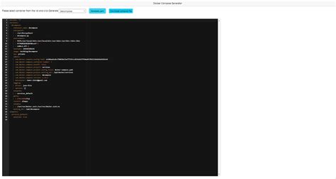 decompose generate docker compose file for any existing container
