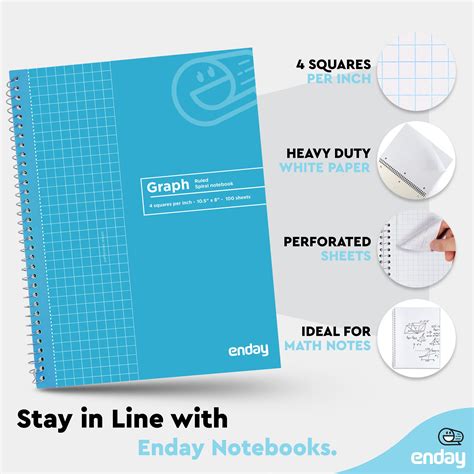 Buy Graph Paper Notebooks Spiral Quad Ruled Grid Notebook Heavy Duty