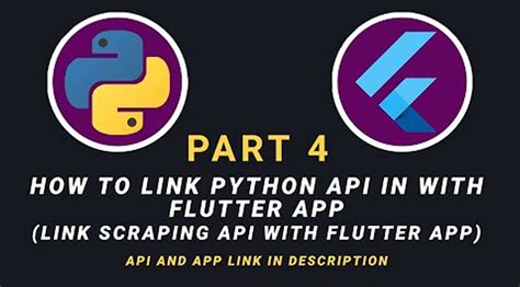 how to use python as backend in flutter using the scraping api how to