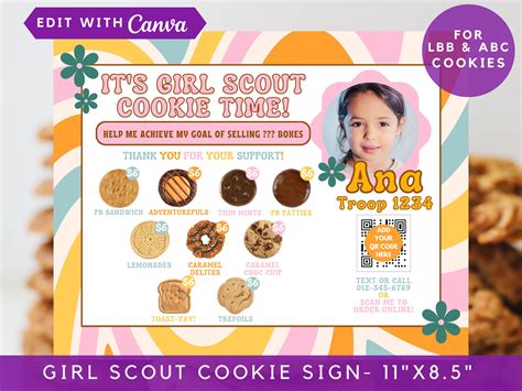Editable Girl Scout Cookie Sign 2024 Lbb Abc Cookie Menu Price List
