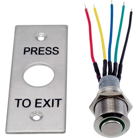 de02 push to exit button nidac radio parts electronics