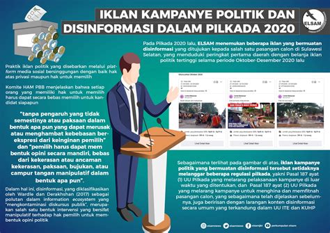 Iklan Kampanye Politik Dan Disinformasi Dalam Pilkada 2020 Elsam