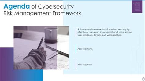 Cybersecurity Risk Management Framework Slide Team