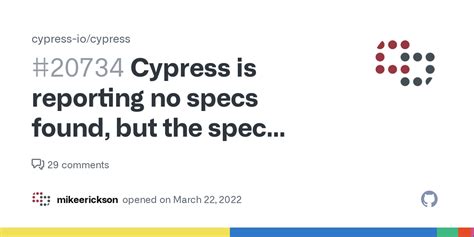 cypress is reporting no specs found but the spec definitely exists