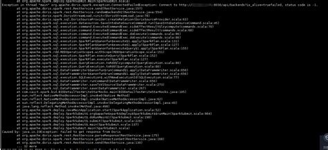 spark写入doris报错failed to get response from doris 数据导入与导出 starrocks中文社区论坛