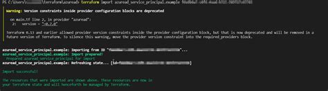 terraform provider azure azuread error cannot import non existent