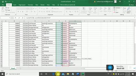 advanced excel countif and sumif exercise1 youtube
