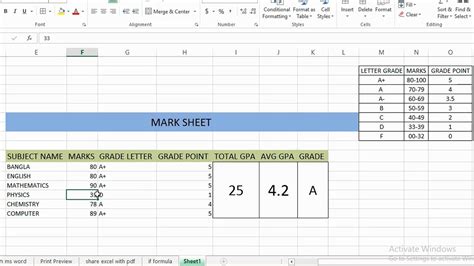 how to calculate gpa and cgpa in excel howto wiki