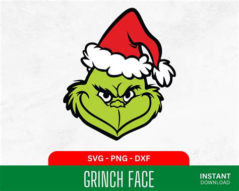 Grinch Cara Svg Grinch Cara Silueta Grinch Cara Svg Grinch Cara