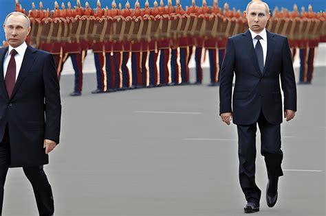 Vladimir Putin Walking Graphic · Creative Fabrica