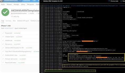 azure vsts build succeeded even arm template was invalid