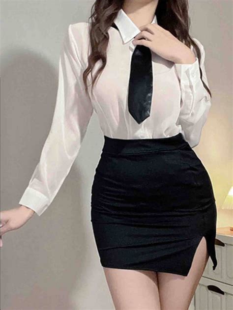 Sexy Female Secretary Bag Hip Skirt Sexy Lingerie Workplace Wind