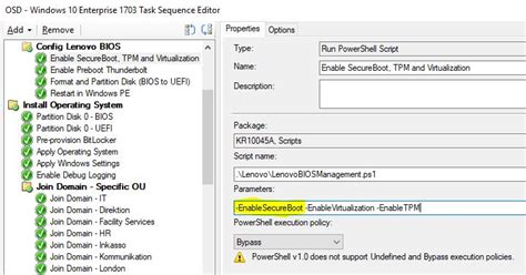 powershell steps not running in sccm osd task sequence