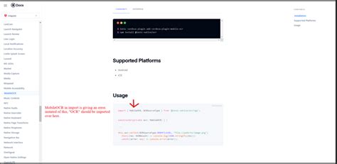 ionic 4 app module ts import mobileocr not working solution found