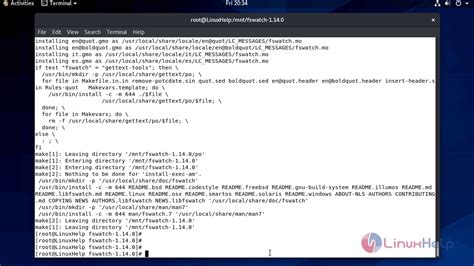 how to install and use fswatch on centos 8 benisnous