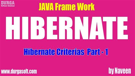 hibernate tutorial hibernate criterias part 1 by naveen youtube